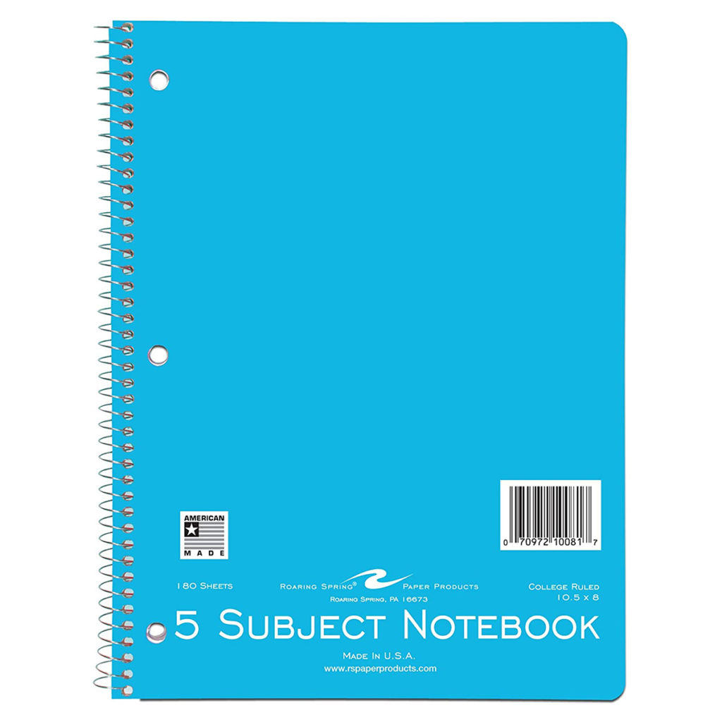 Roaring Spring 5 Subject Notebook | The Ink Stone